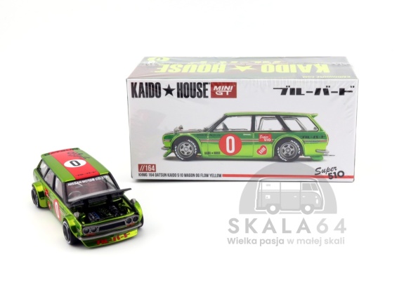 MINI GT Kaido House 164 Datsun 510 Wagon OG Flow Yellow MiniGT KHMG164 ...